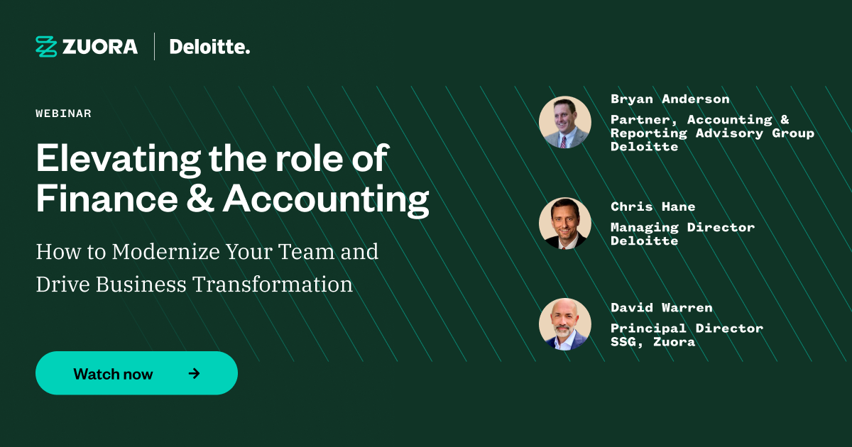 Elevating the role of Finance and Accounting (CPE available) - Zuora