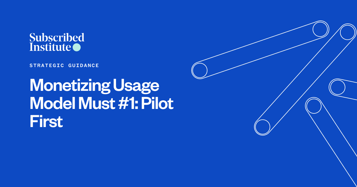 Monetizing Usage Models #1: How to Pilot First & Reduce Risk - Zuora