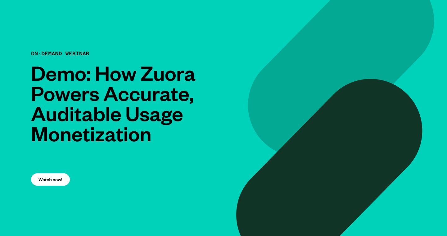 Live Demo: How Zuora Powers Accurate, Auditable Usage Monetization - Zuora
